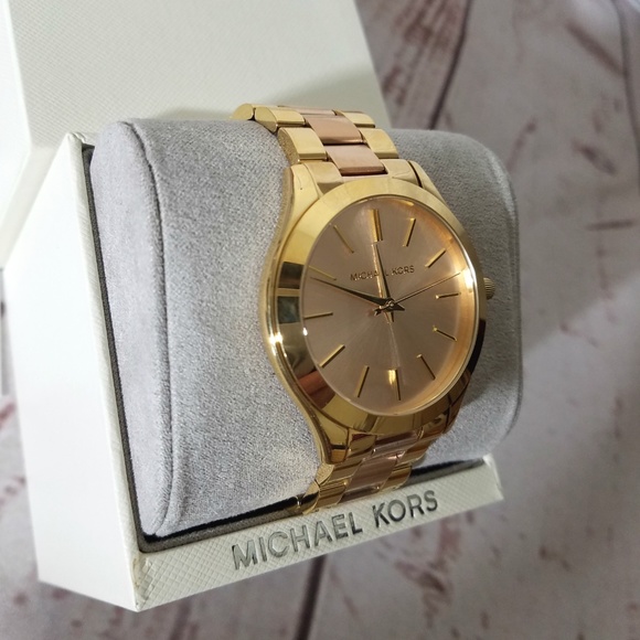 Michael Kors | Accessories | Michael Kors Slim Runway Twotone Watch ...